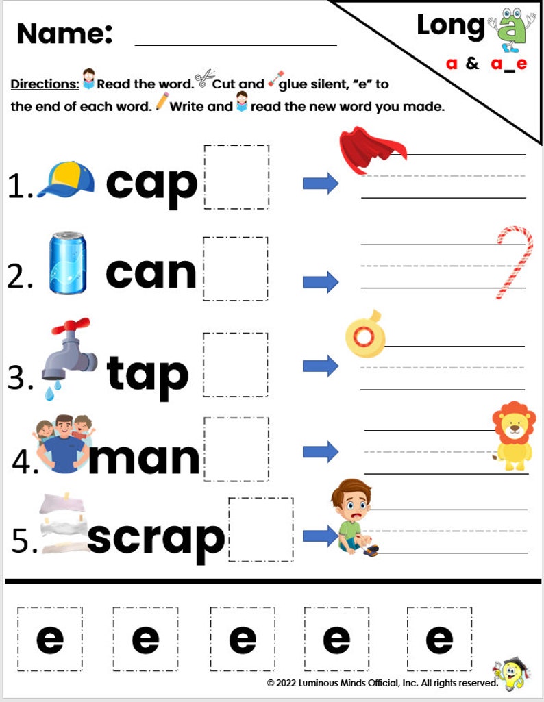Long A Worksheets & Activities: Hooray, It's Long A! Set 1 | Spelling ...