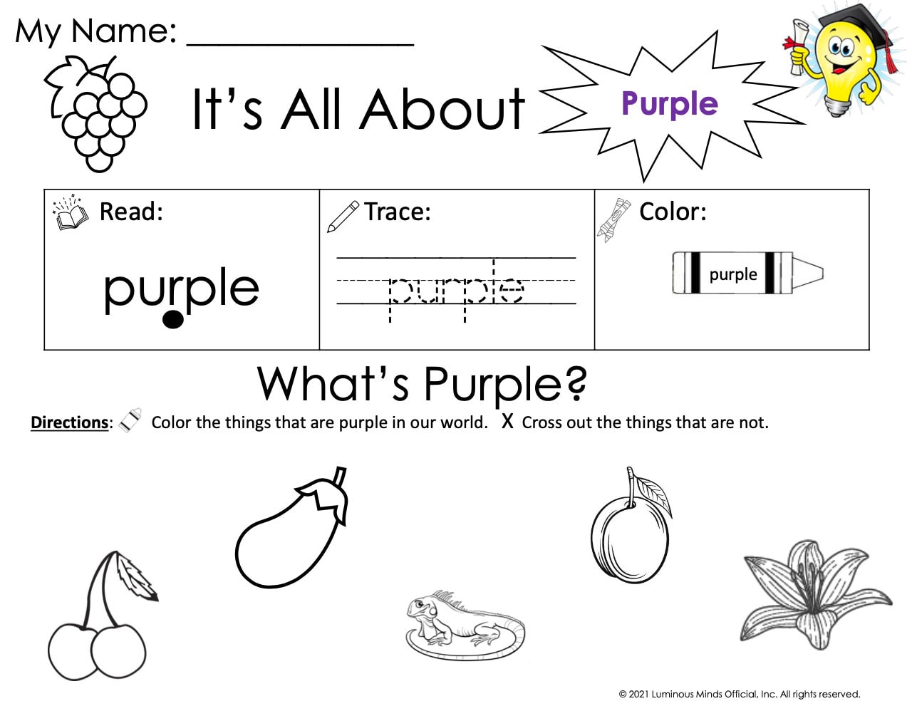 The Color Purple Activity Pack | Introduce and Teach the Color Purple ...