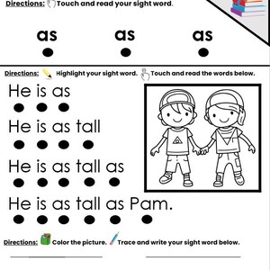 Sight Word Reading & Fluency Practice | Set 2 Fry Words 11-20 - Etsy