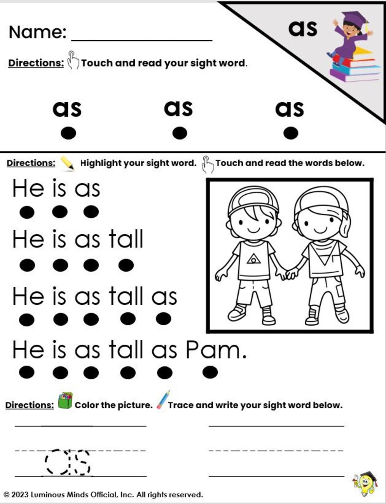 Sight Word Reading & Fluency Practice | Set 2 Fry Words 11-20 - Etsy