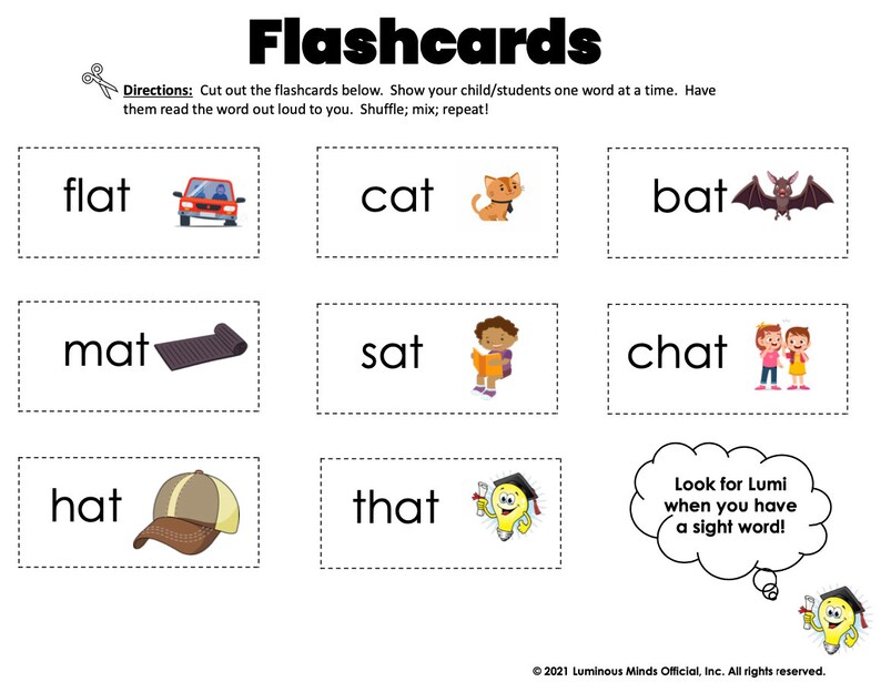 Word Family Activity Pack: the “_at” Family - Etsy