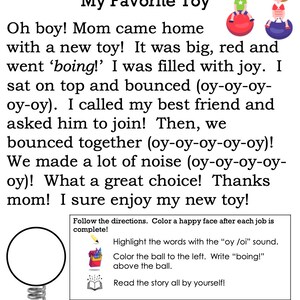 Oh Boy! It’s Time for ‘oi!’ / the Diphthong 'oy/oi' Pack - Etsy