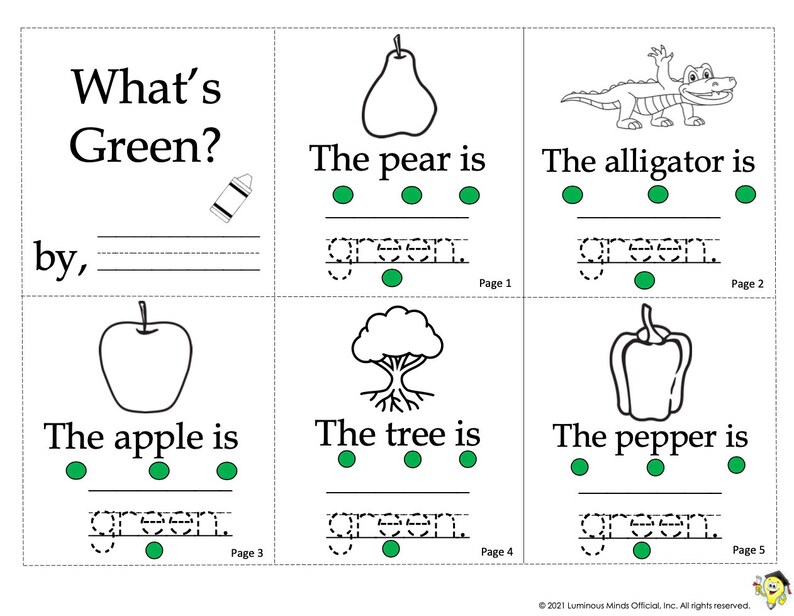 The Color Green Activity Pack | Introduce and Teach the Color Green - Etsy