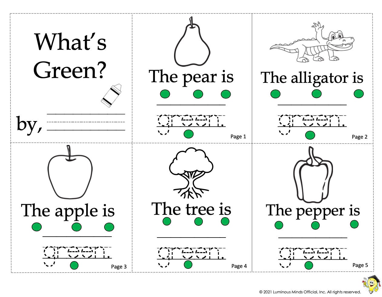 The Color Green Activity Pack Introduce and Teach the Color Green - Etsy