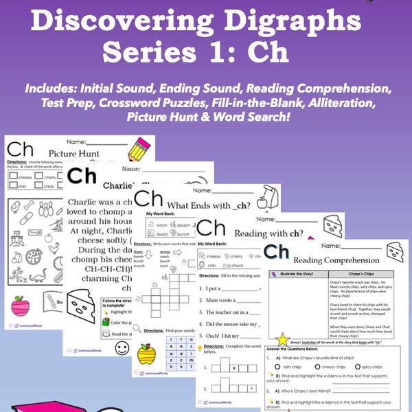 Digraphs Worksheets - Etsy