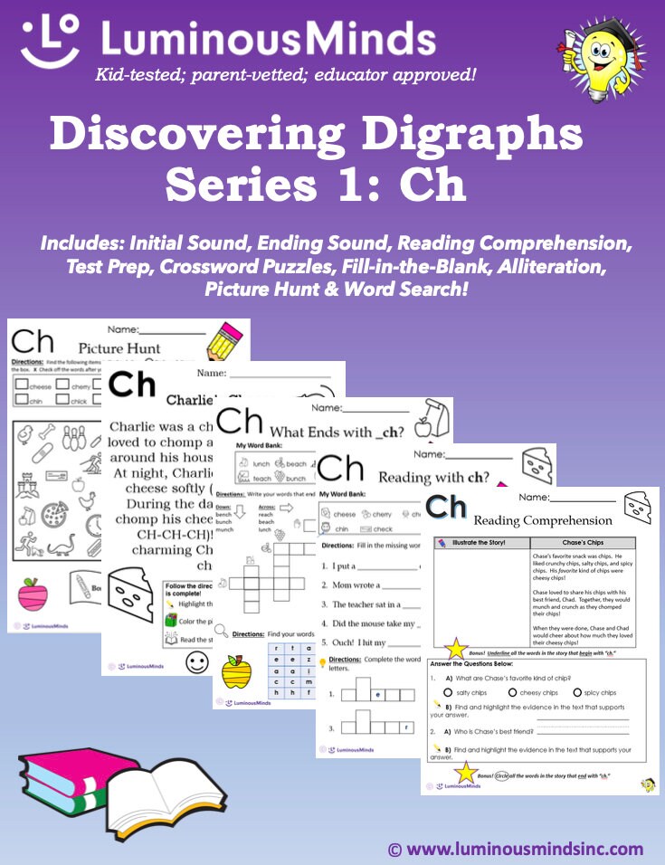 Digraph Worksheet Bundle Pack | Digraph: Ch - Etsy