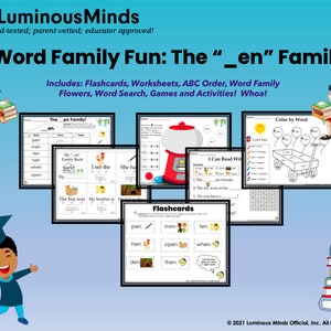 Word Family Activity Pack: the “_en” Family - Etsy