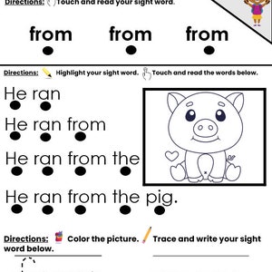 Sight Word Reading & Fluency Practice | Set 2 Fry Words 21-30 - Etsy