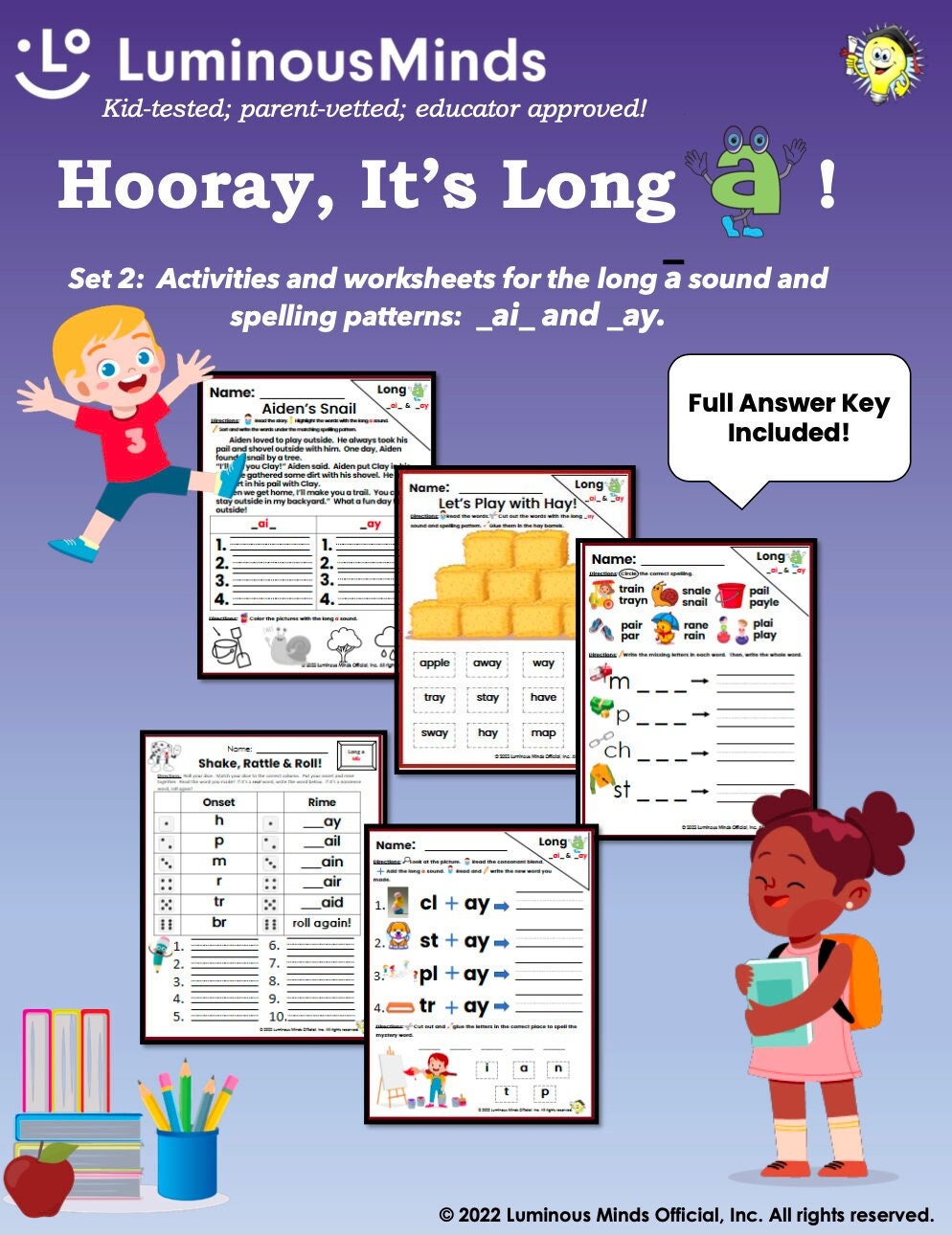 Long A Worksheets and Activities - Hooray, It’s Long A! Set 2: _ai_ and ...