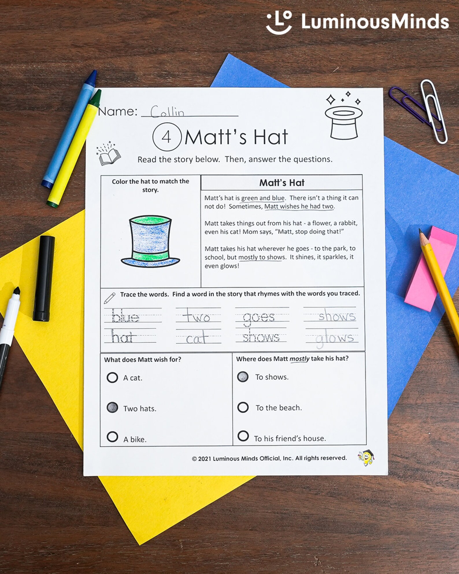 K-1 Reading Comprehension & Test Prep | Set: 1 - Etsy