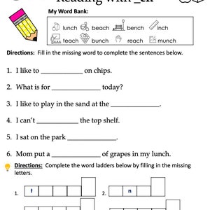 Digraph Worksheet Bundle Pack | Digraph: Ch - Etsy