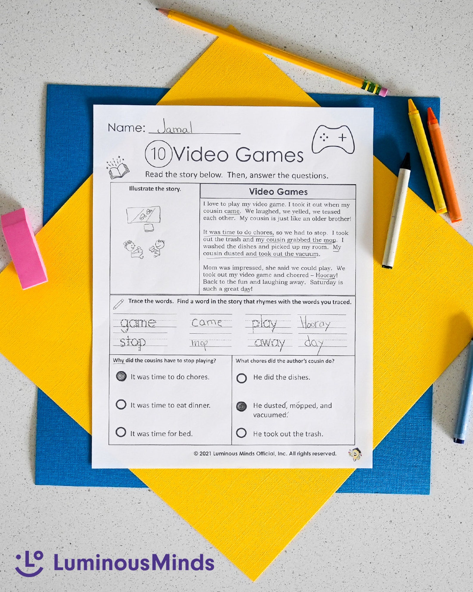 K-1 Reading Comprehension & Test Prep | Set: 1 - Etsy