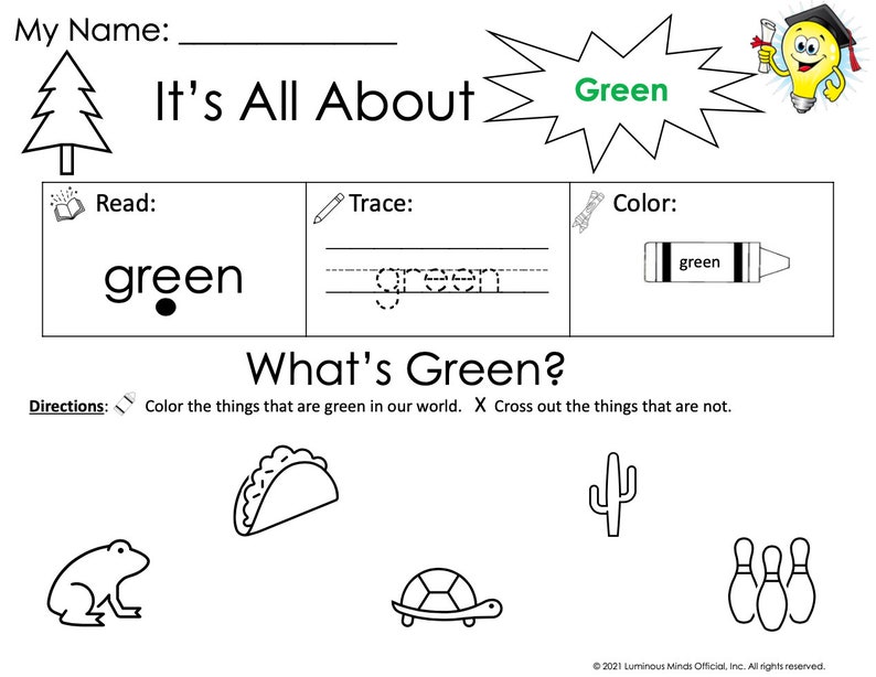 The Color Green Activity Pack | Introduce and Teach the Color Green - Etsy