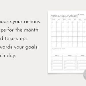 Annual Goal Planner | Yearly Goal Setting Planner With Quarterly ...