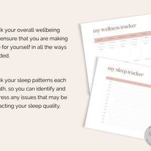 Self Care Planner | Printable Self Care Journal With Mood Tracker ...
