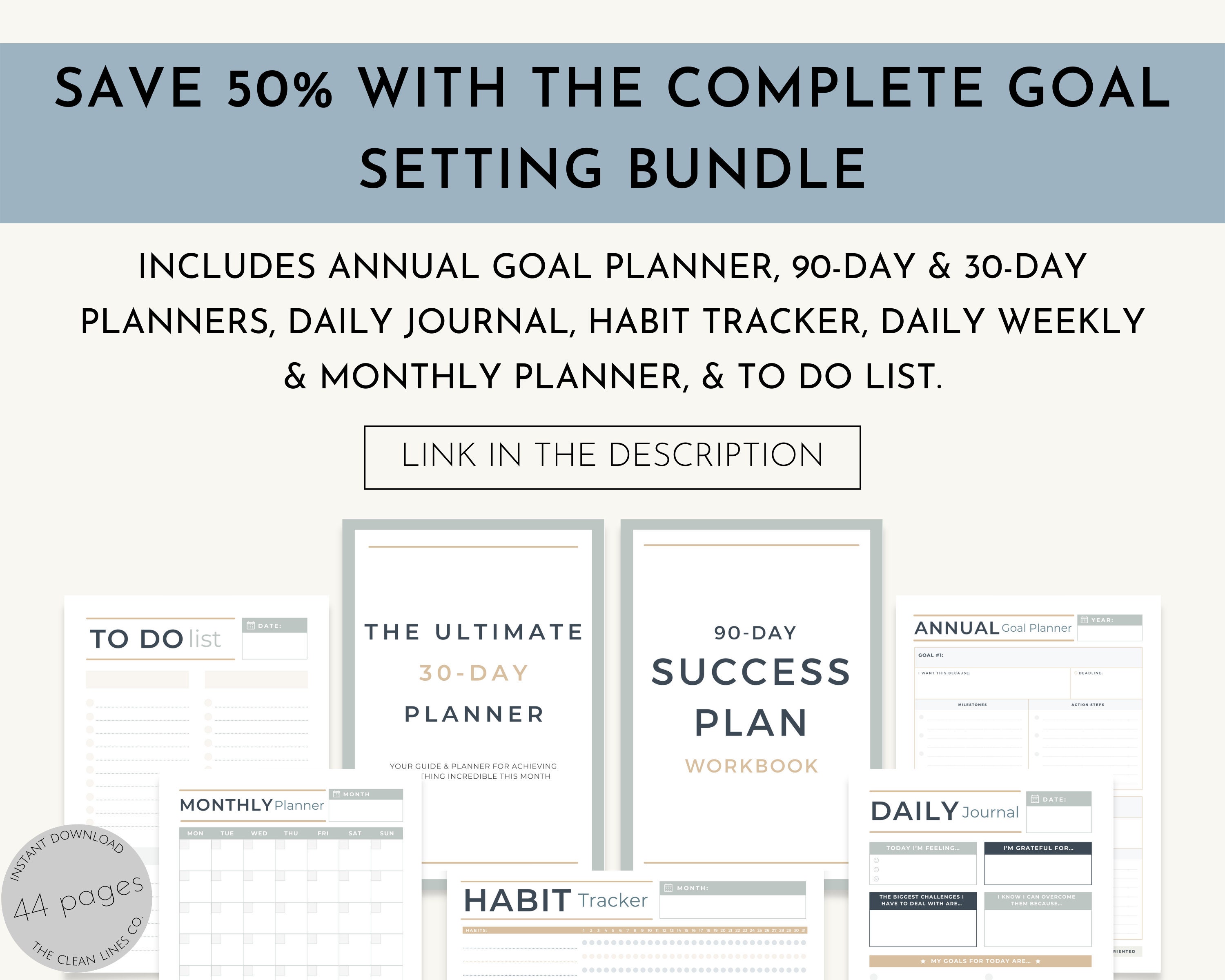 Annual Goal Planner Yearly Goal Setting Planner With - Etsy