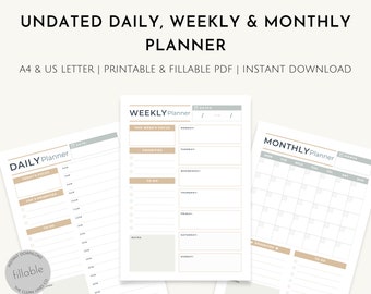 90 Day Planner Undated Guided Goal Setting Workbook With Daily & Weekly ...