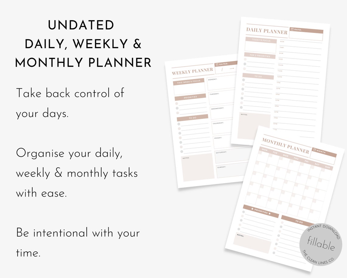 Goal Setting Bundle Includes Annual Goal Planner, 30 & 90 Day Planners ...