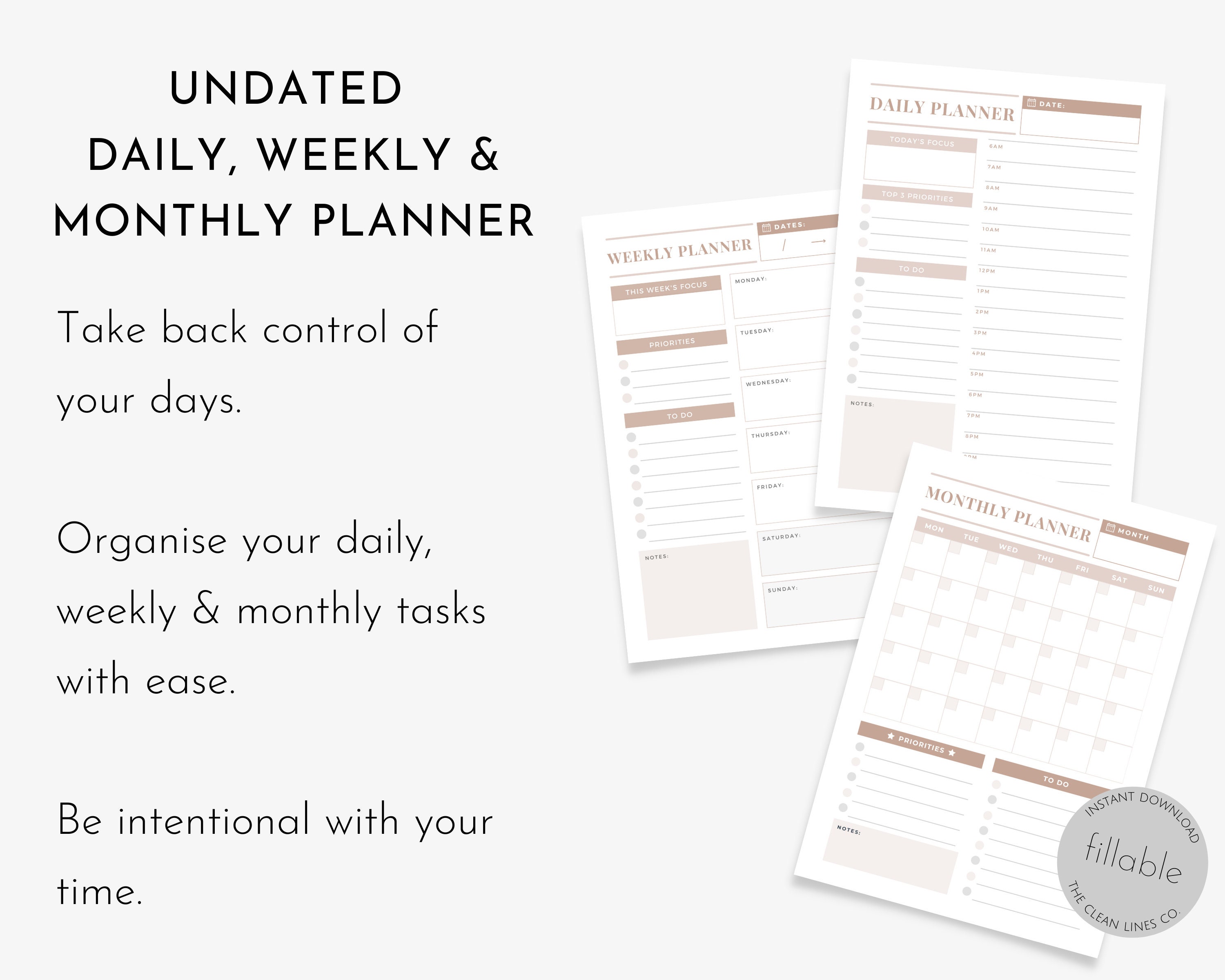Goal Setting Bundle Includes Annual Goal Planner, 30 & 90 Day Planners ...