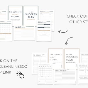 30 Day Planner | Guided Monthly Goal Setting Workbook With Undated 30 ...