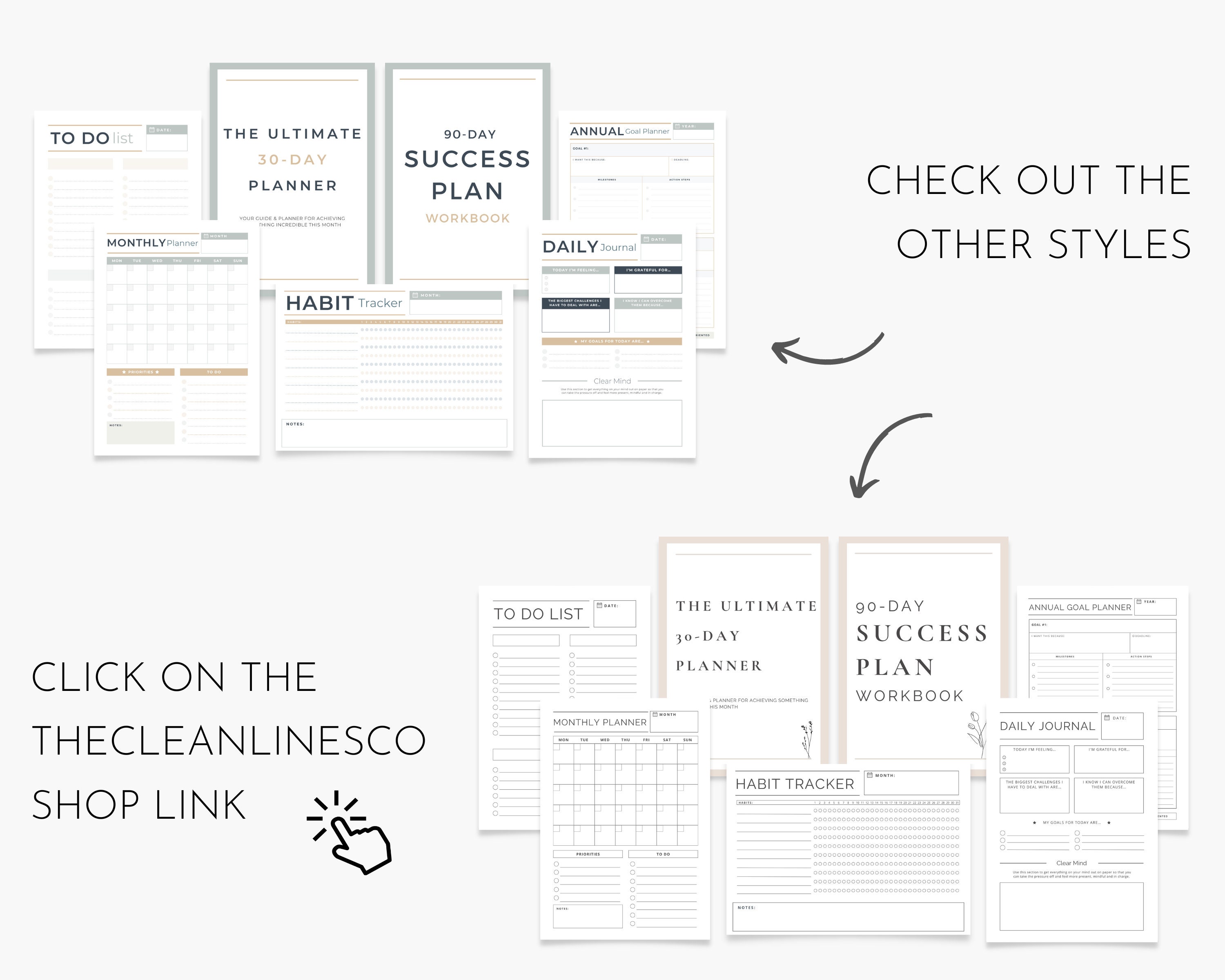 30 Day Planner Guided Monthly Goal Setting Workbook With Undated 30 Day ...