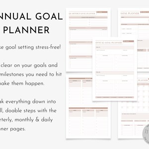 Goal Setting Bundle | Includes Annual Goal Planner, 30 & 90 Day ...