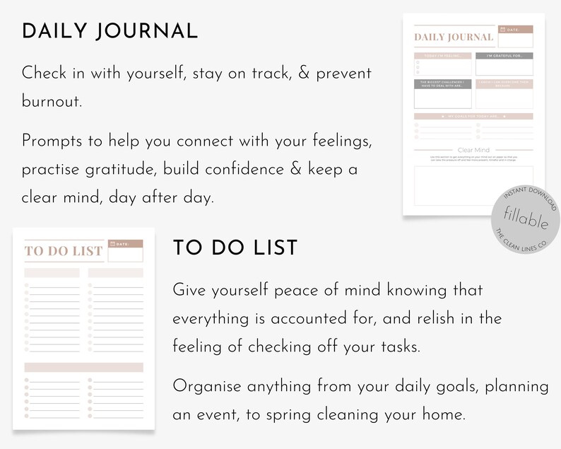 Goal Setting Bundle | Includes Annual Goal Planner, 30 & 90 Day ...