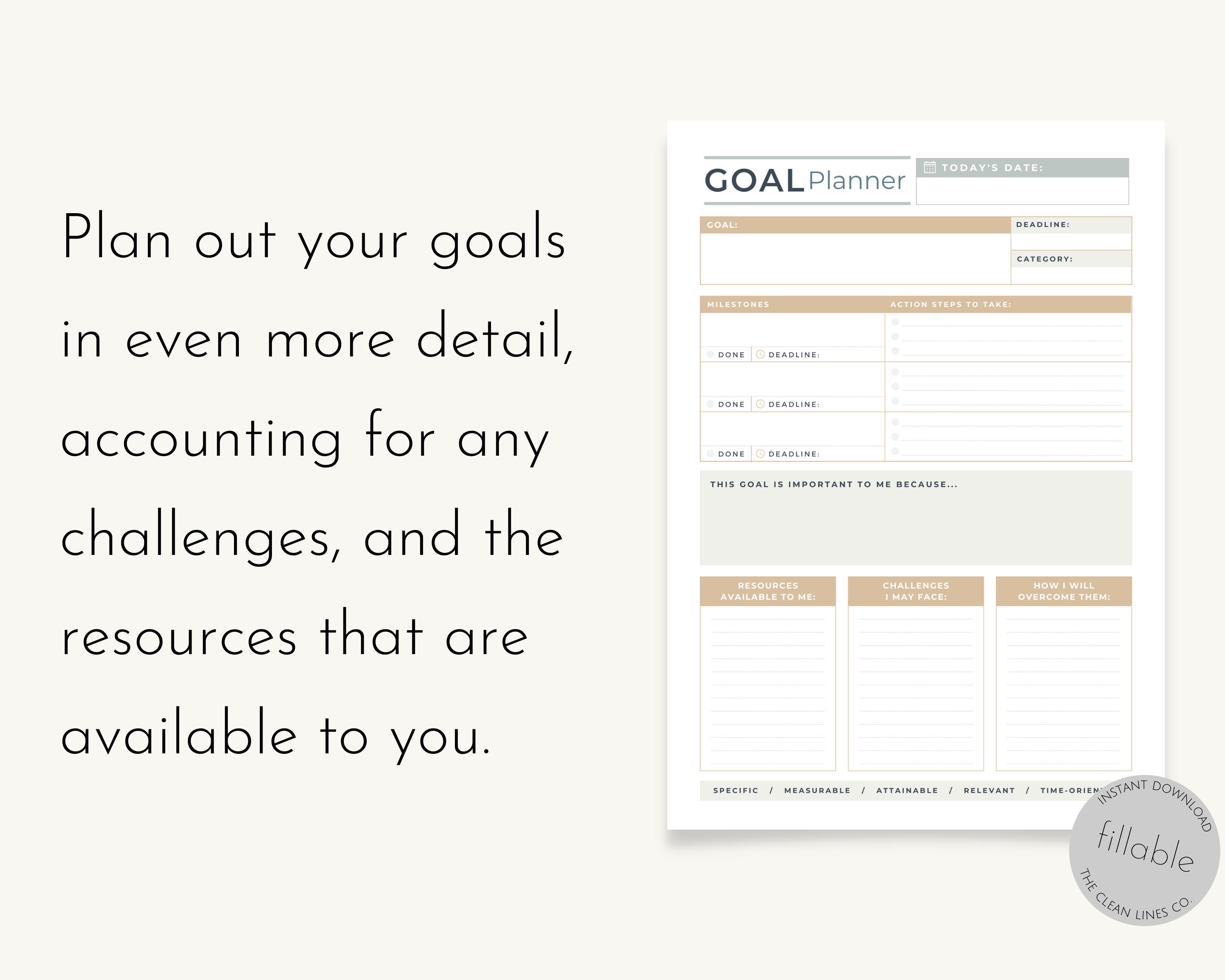 Annual Goal Planner Yearly Goal Setting Planner With - Etsy