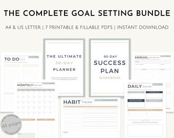 Goal Setting Bundle Includes Annual Goal Planner, 30 & 90 Day Planners ...