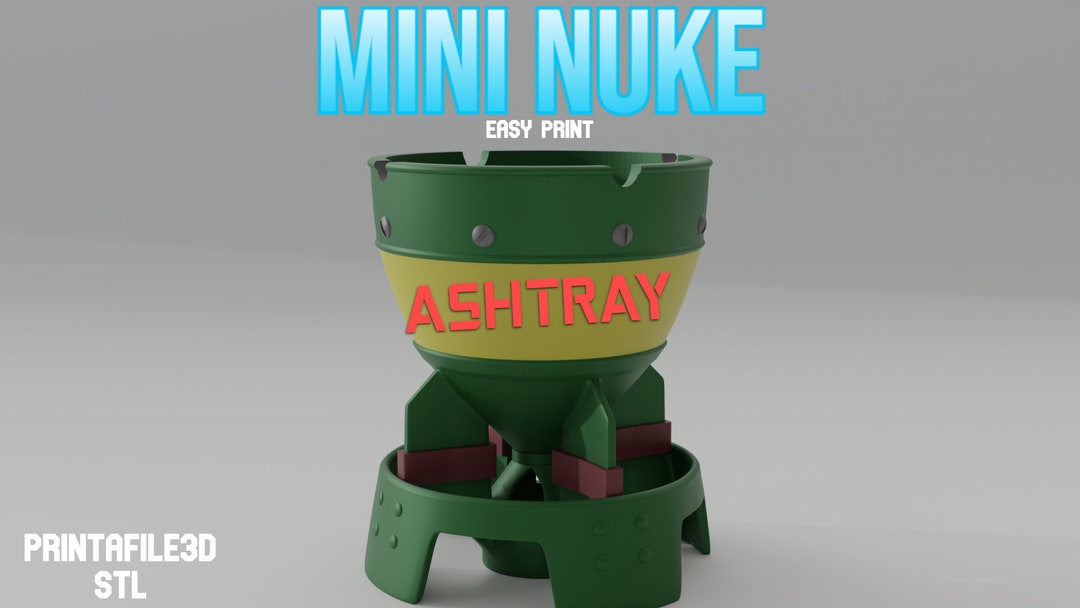 Mini Nuke Ashtray and Container 3d Print STL | Fallout Inspired - Etsy