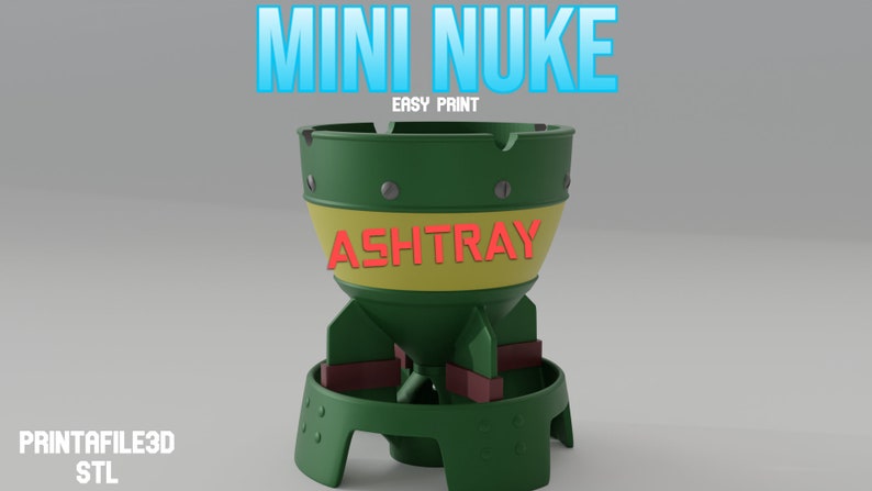 Mini Nuke Ashtray and Container 3d Print STL | Fallout Inspired - Etsy