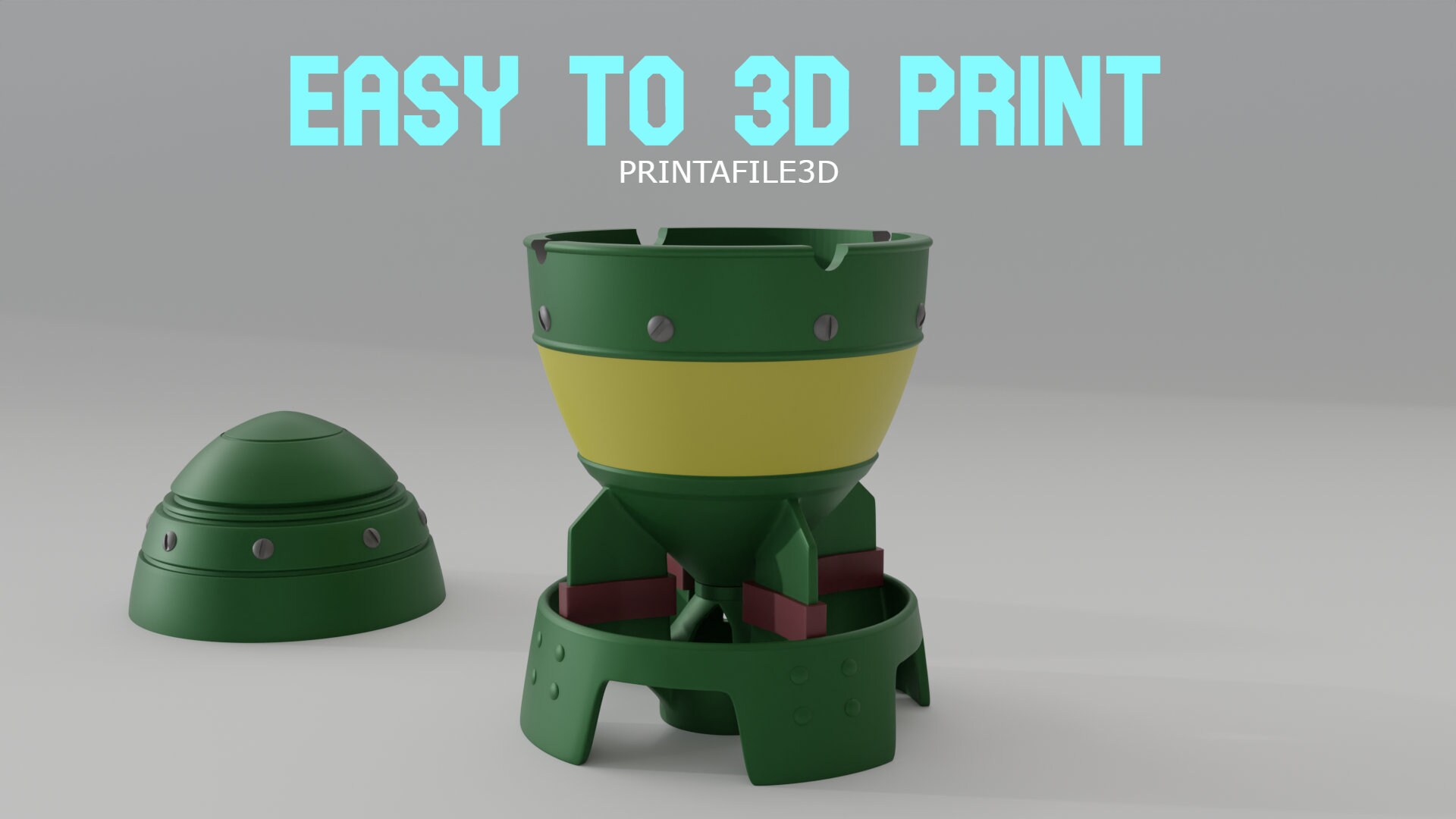 Mini Nuke Ashtray and Container 3d Print STL | Fallout Inspired - Etsy