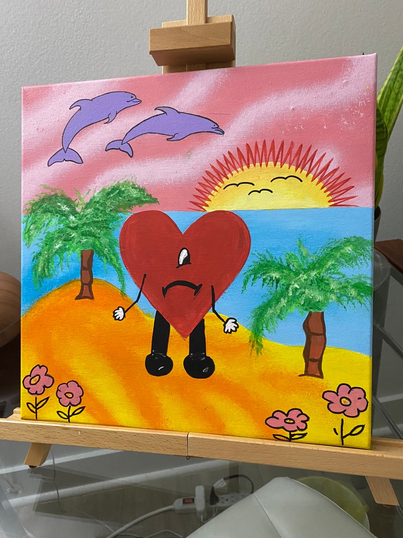 Bad Bunny- Un Verano Sun Ti- Album Cover Replica Painting - Etsy