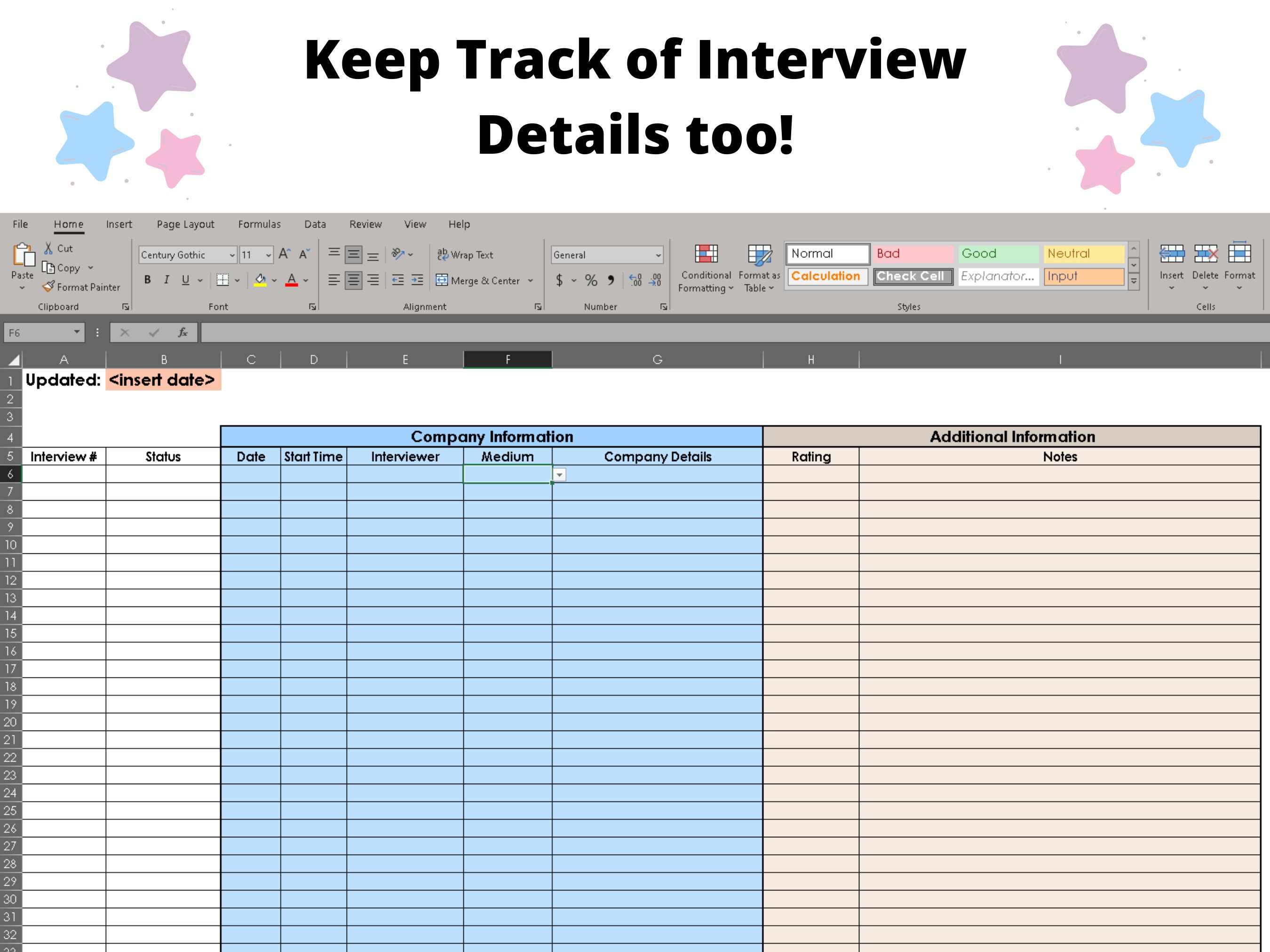 Jobseeker Application and Interview Tracker Template - Etsy
