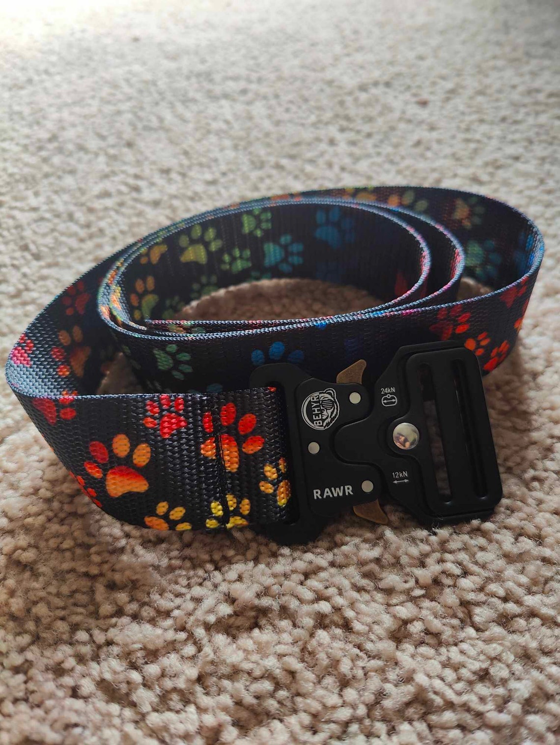Belt - Rainbow Pup Paws Tactical Buckle - BEHYR Gear - Etsy