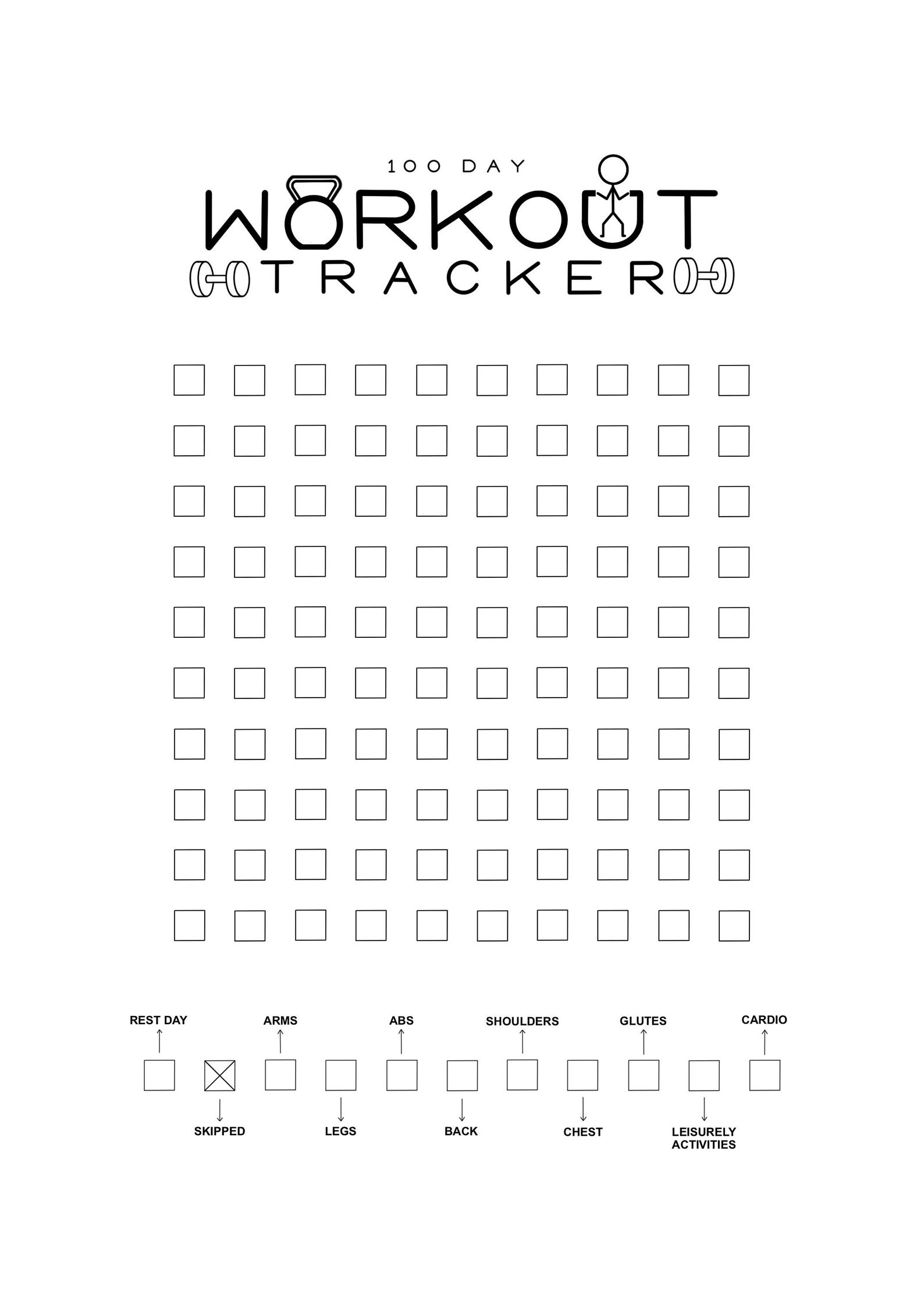 Workout Tracker PDF - Etsy