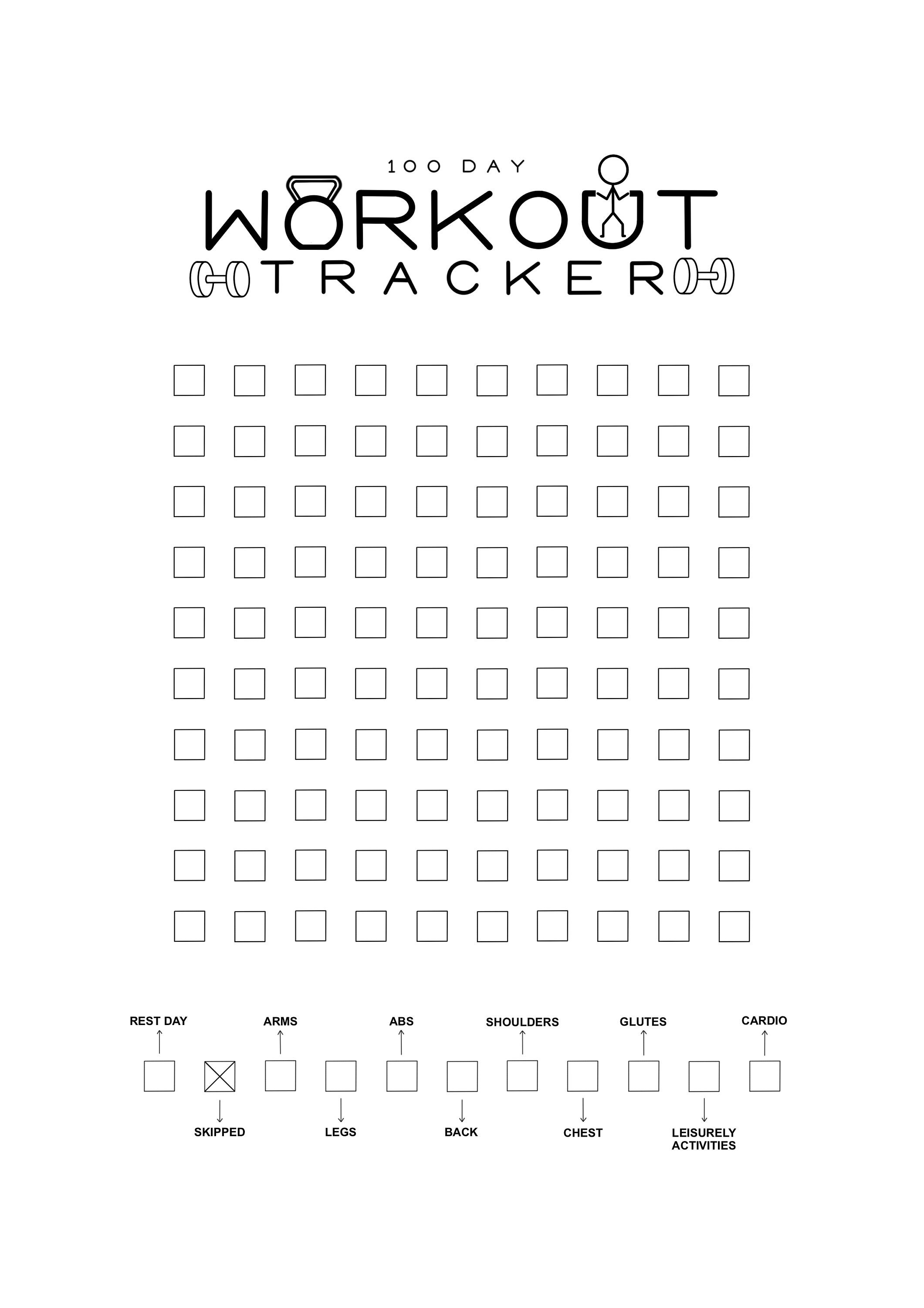Workout Tracker PDF - Etsy