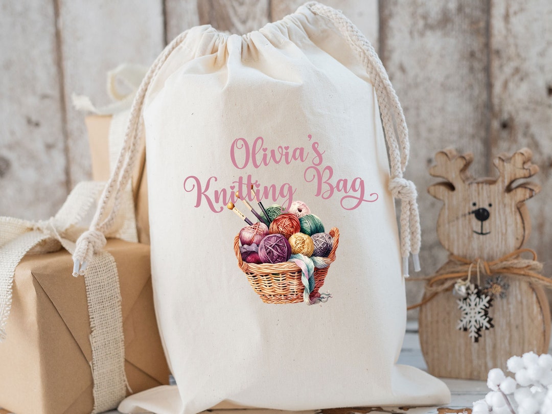 Knitting Storage Bag, Custom Storage Bag, Personalised Bag, Grandma ...