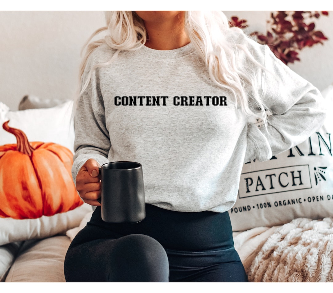 Content Creator Sweatshirt, Influencer Sweater, Digital Creator Pullover, Social Media ...