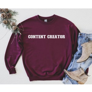 Content Creator Sweatshirt, Influencer Sweater, Digital Creator ...