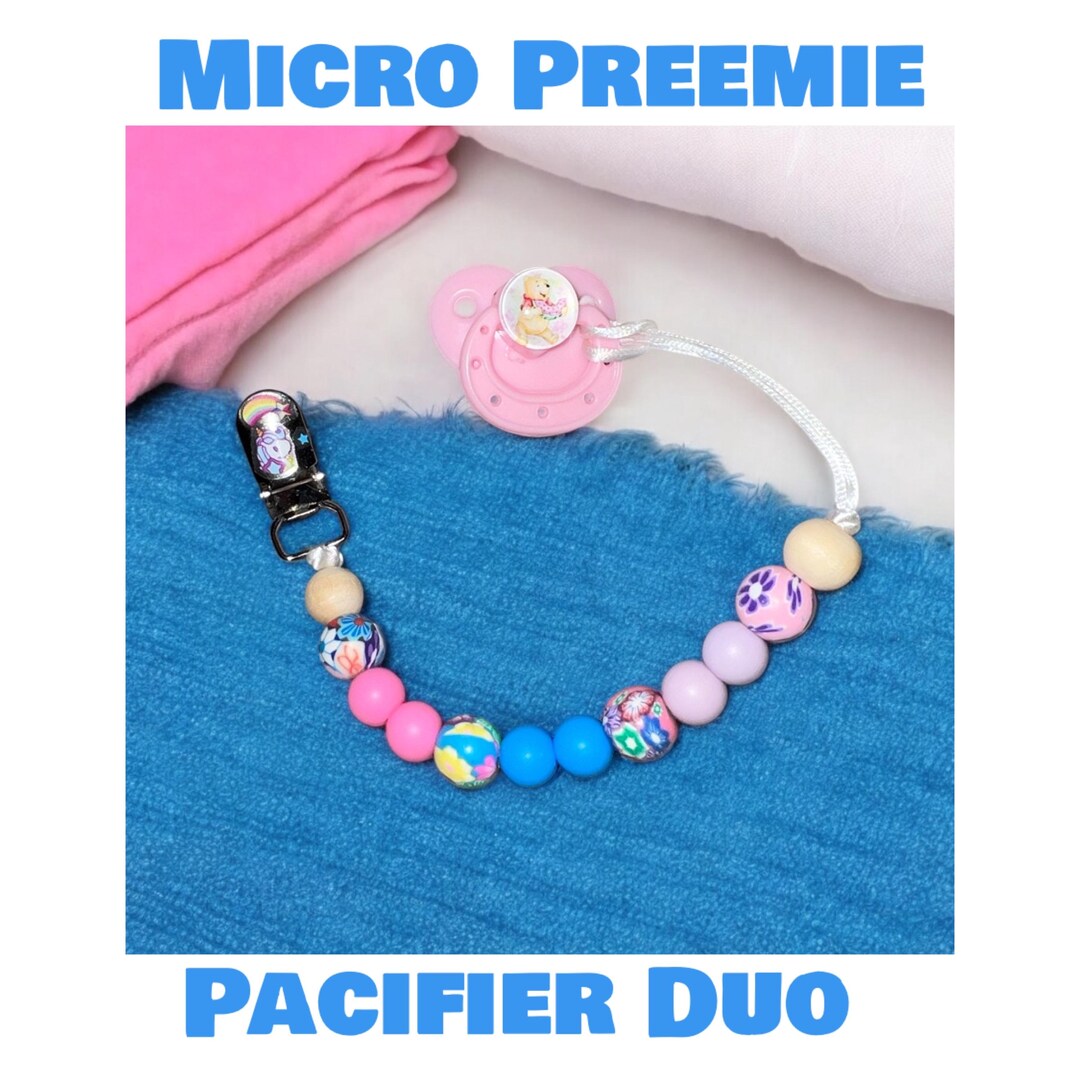 Micro Preemie Pacifier Duo for Reborn & Silicone Babies Installed ...