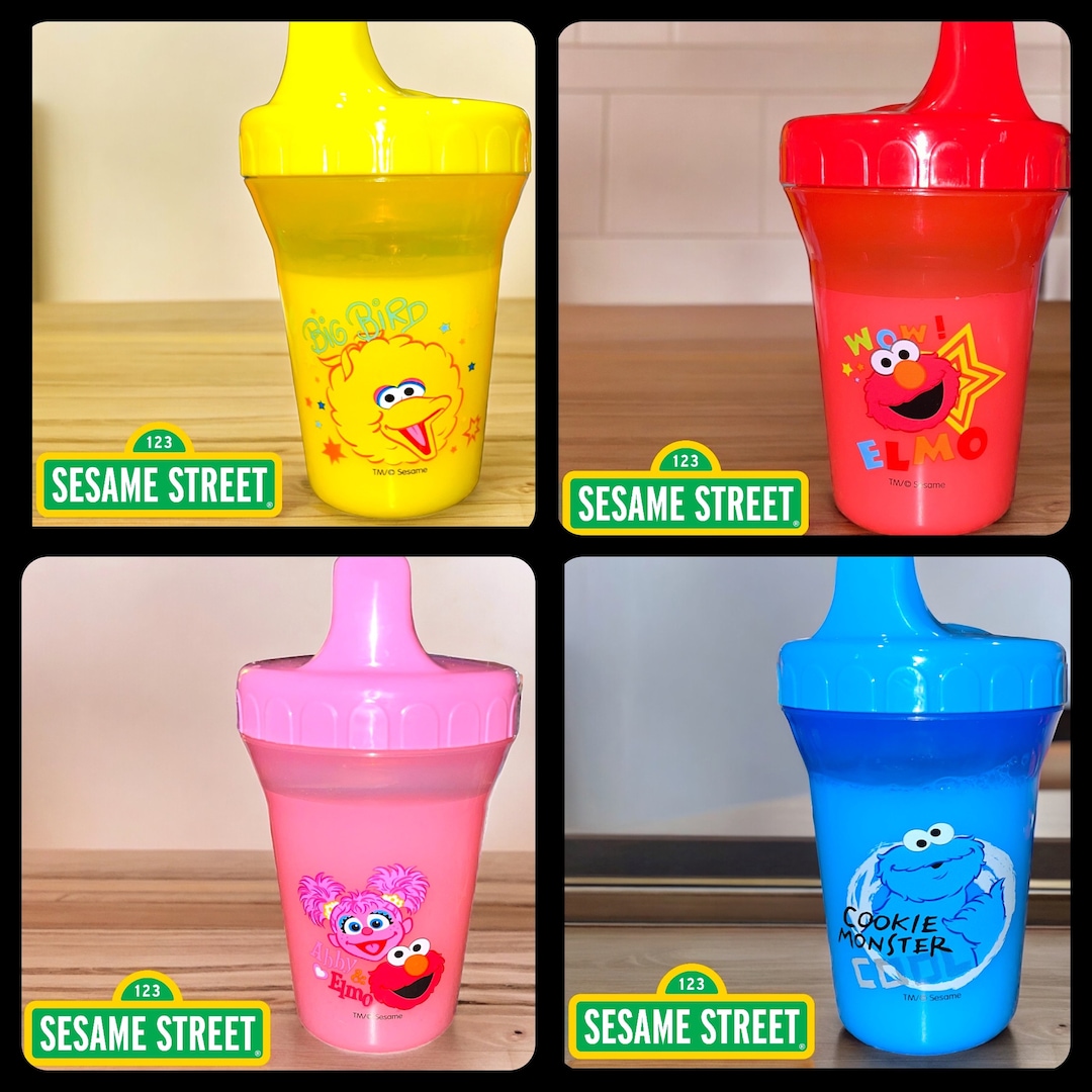 Sesame Street 8 Ounce Sealed Sippy Cups for Reborn, Silicone Dolls and ...