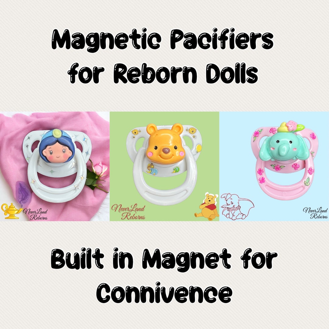 Full Size Magnetic Pacifier for Reborn Babies With Built in Magnet for ...
