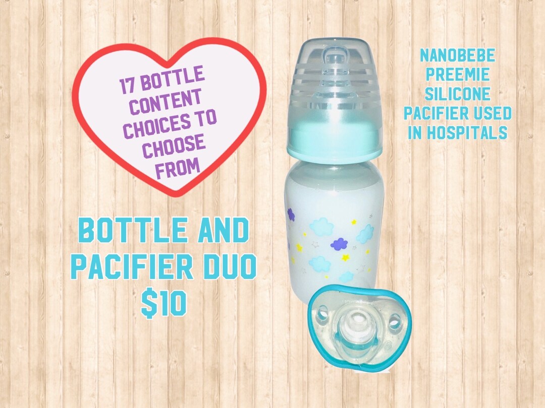 Bottle and Nanobebe Silicone Pacifier for Preemies 17 Bottle - Etsy