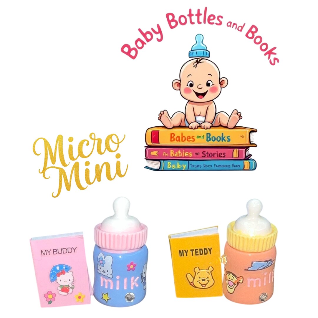 Bottles & Books. Micro Mini Character Bottle With Matching Character ...