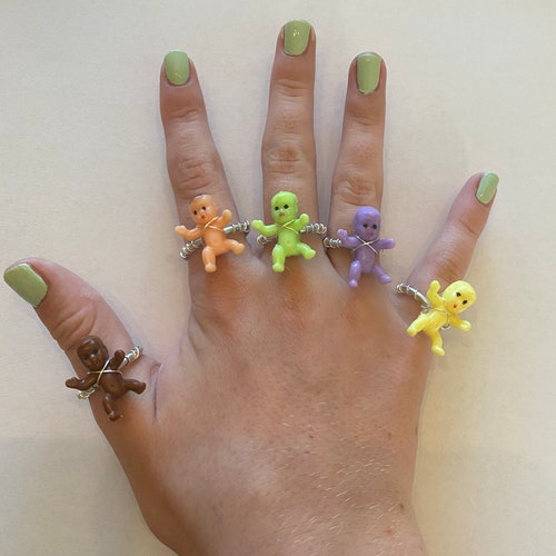 Mini Plastic Baby Ring Baby Ring Different Colors Plastic - Etsy