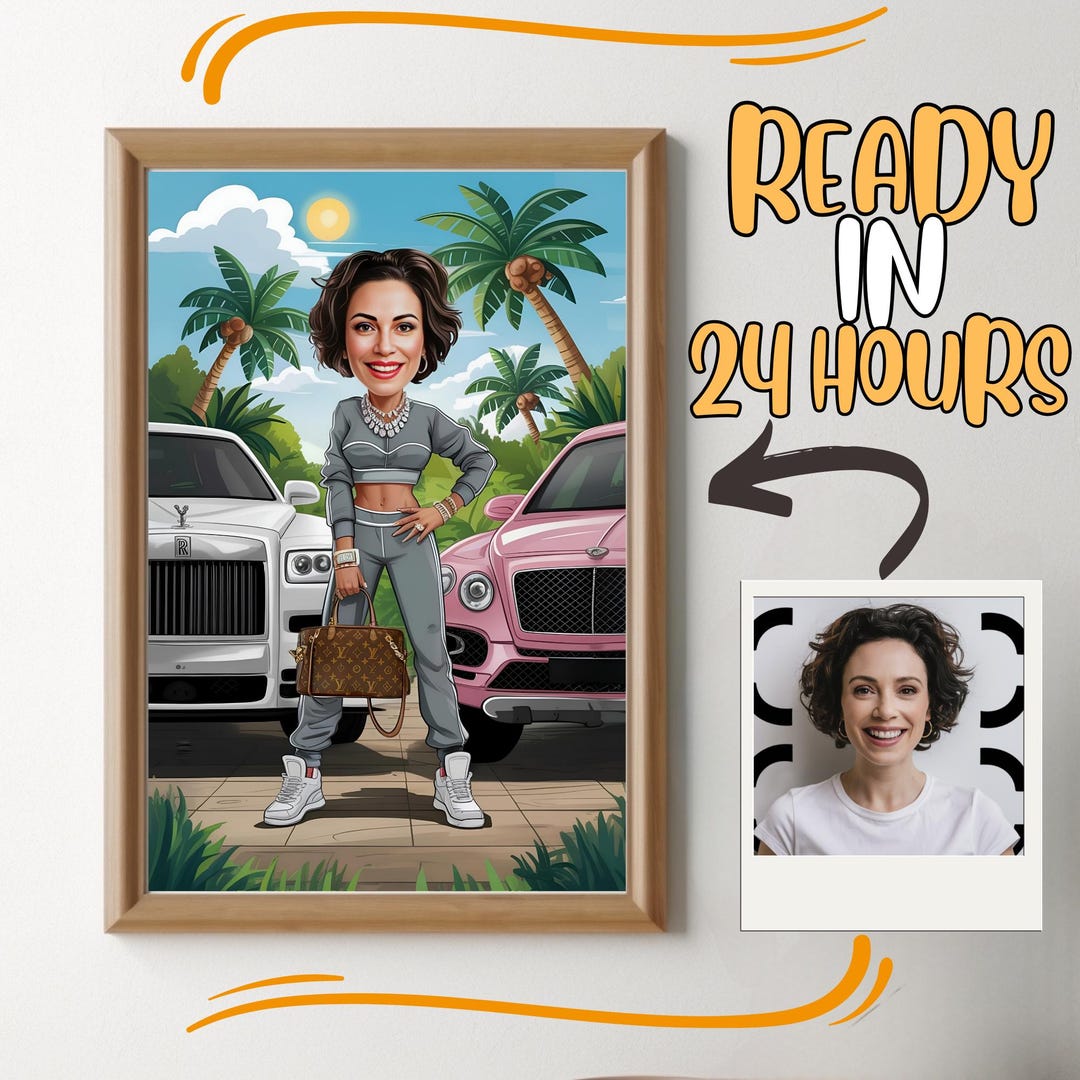 Custom Female Boss Cartoon Portrait: Unique Caricature Art (digital) - Etsy