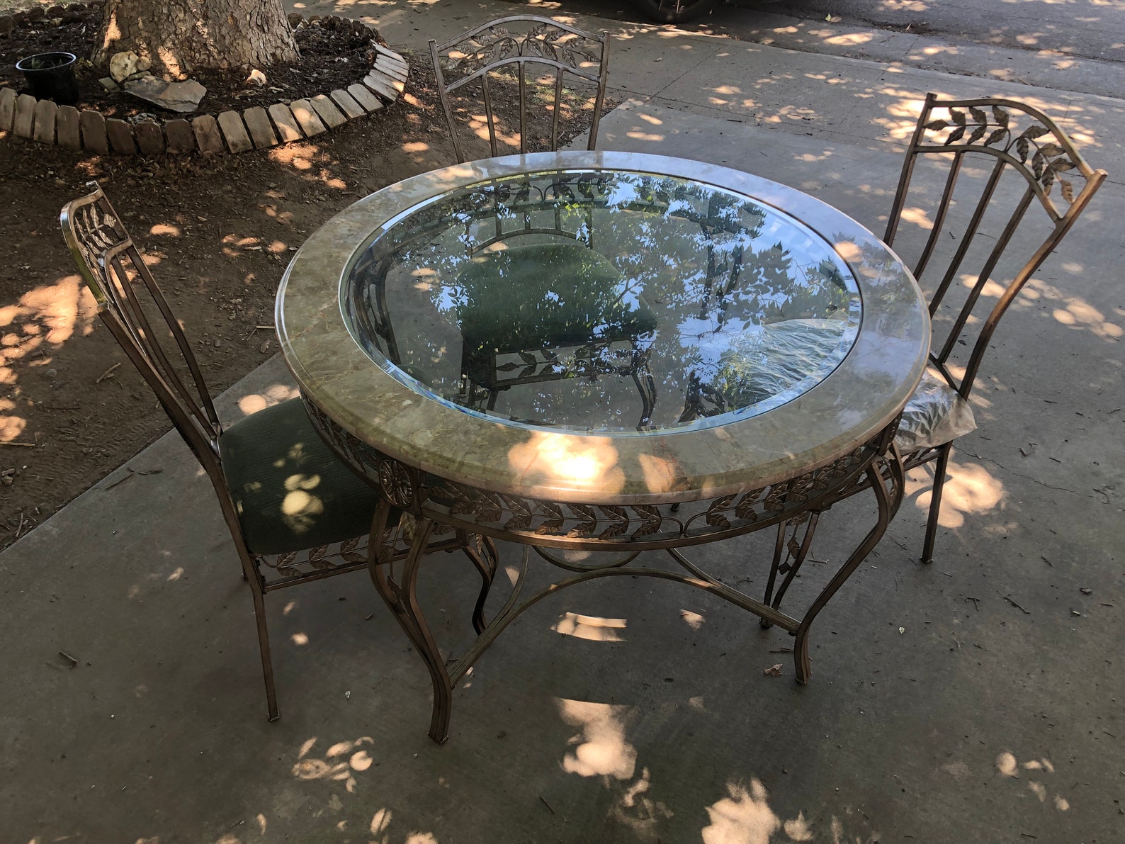Vintage Wrought Iron Table & Chair Set, Circa 1960's. - Etsy