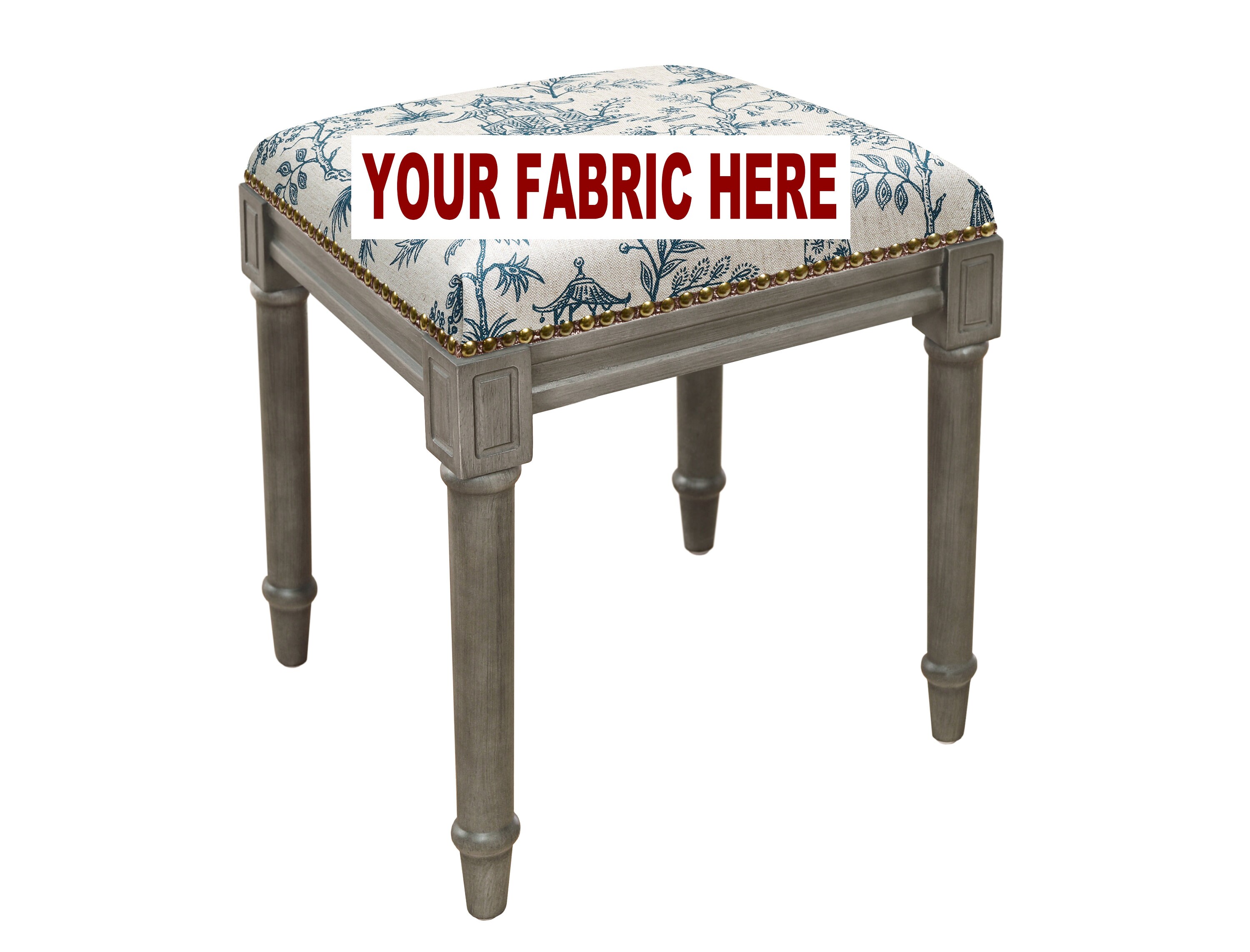 Custom Upholstered Vanity Stool - Etsy