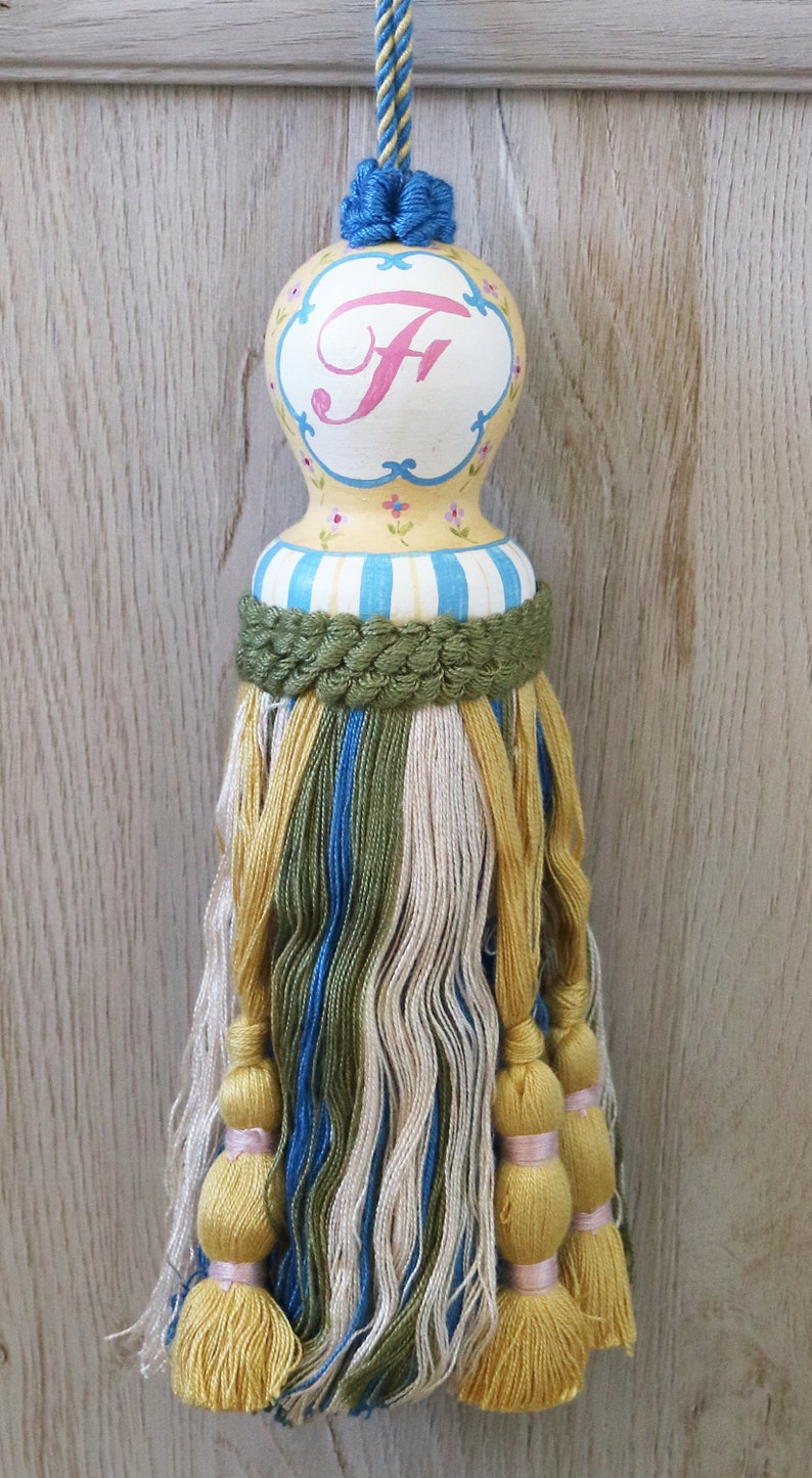 Hand Painted Personalized Tassel With Initial - Etsy